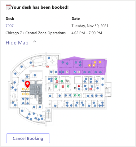 Booking a Desk with Microsoft Teams
