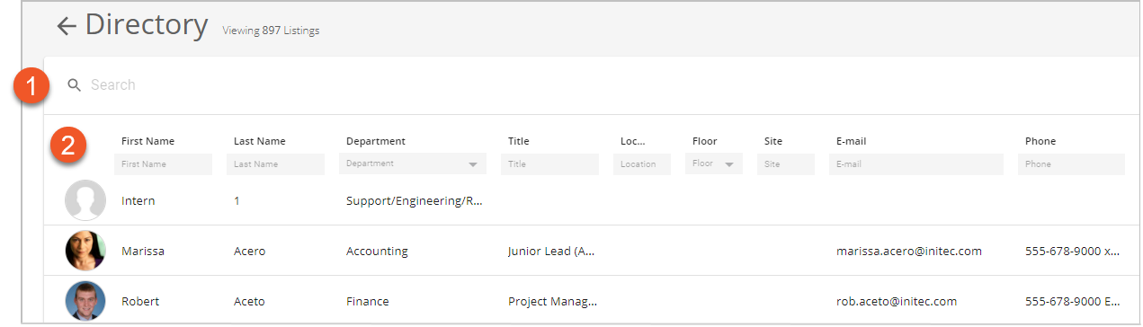 Finding People in Visual Directory