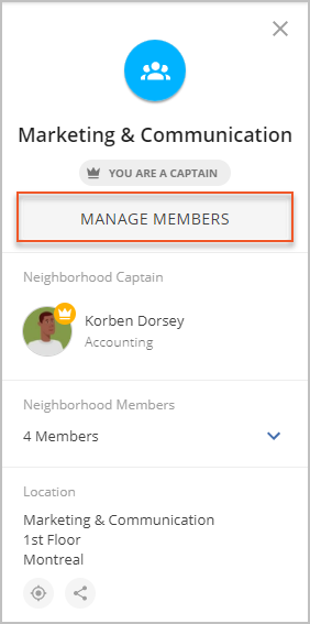 Managing Neighborhood Members