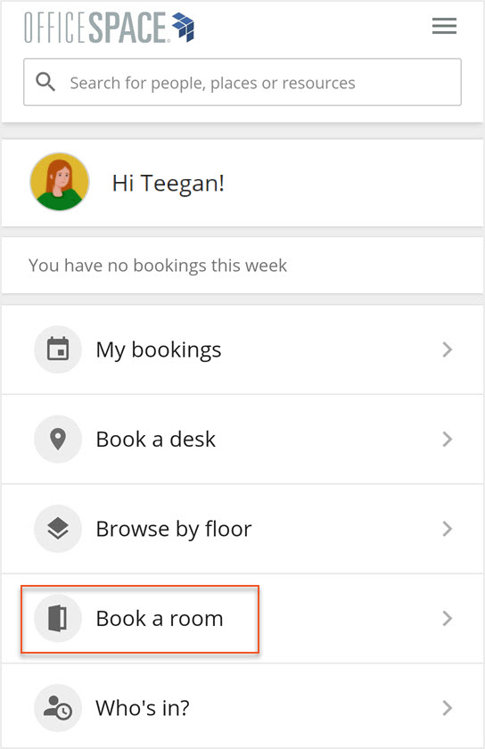 Booking a Room using the OfficeSpace Mobile App