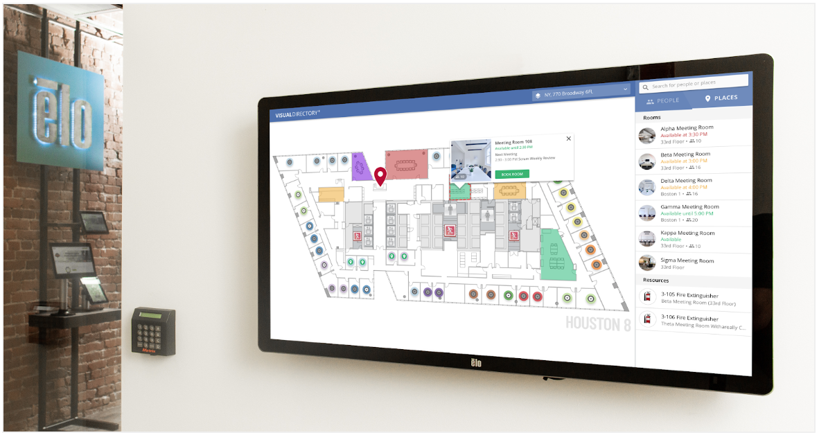 Booking Rooms using Visual Directory