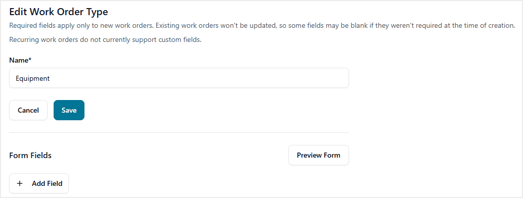 Managing Work Order Settings in Asset Management